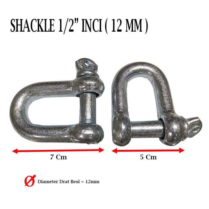 SEGEL OMEGA D M12 /BOW SHACKLES 12 mm / SAMBUNGAN RANTAI BESI 1/2 inch ...