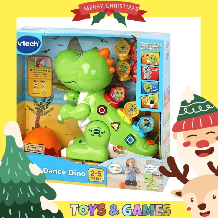 VTech Learn & Dance Dino Baby Learning Musical Interactive Toy For Kids ...