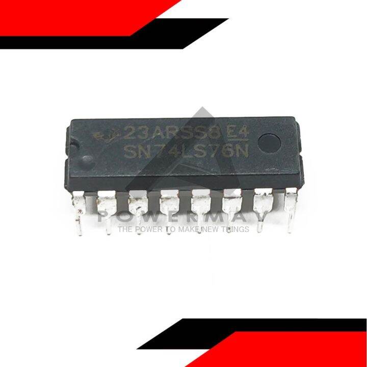original 74ls76 dip IC 7476 sn74ls76n Dual JK Flip Flop Package IC 14 pin Clock Pulse Direct Set ...