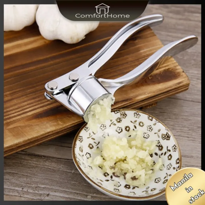 P014 COD Garlic press stainless steel kitchen manual garlic presser ...