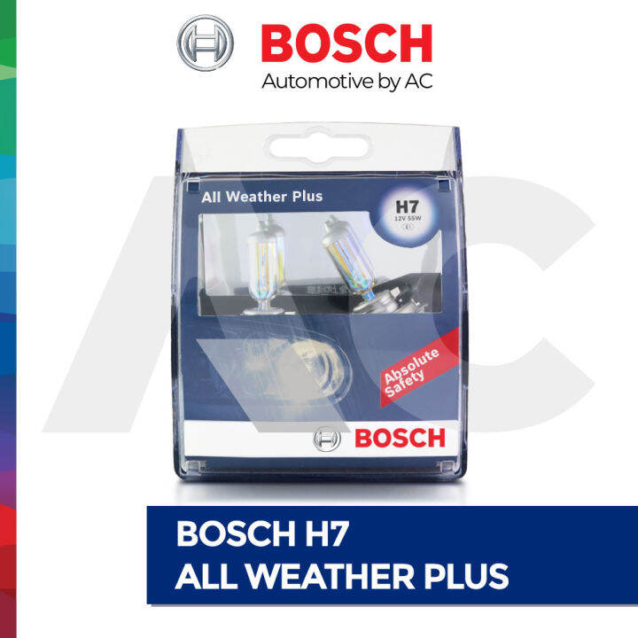 BOSCH H7 ALL WEATHER 12V 55W SET HALOGEN BULB | Lazada PH