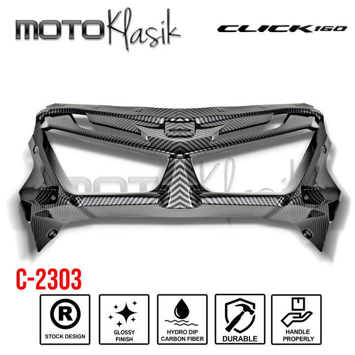 HONDA CLICK 160 HEADLIGHT MASK GARNISH CARBON C-2303 FOR CLICK 160 1PC ...