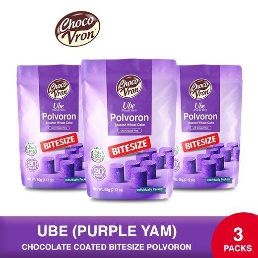 ChocoVron Bite Size Ube with Crisped Rice 60g Trio Bundle Trio Bundle ...