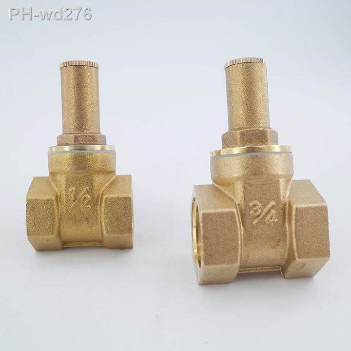 Brass gate valve with lock DN15 1/2 DN20 3/4 DN25 1 inside the triangle key water pipe water ...