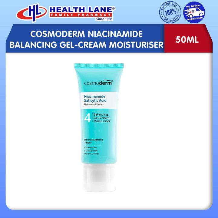 COSMODERM NIACINAMIDE BALANCING GEL-CREAM MOISTURISER 50ML | Lazada