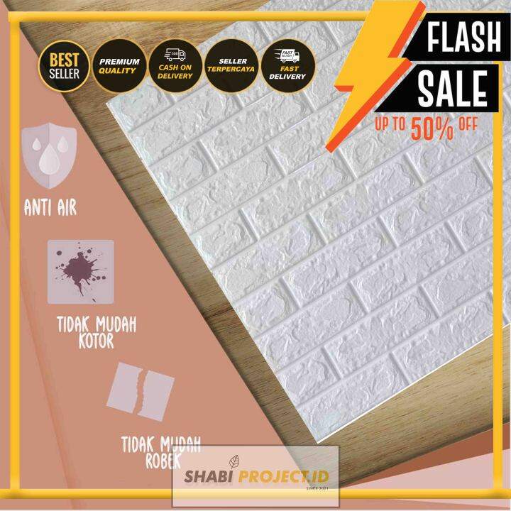 Wallpaper 3D Modern Foam Batu Bata Wall Sticker dinding 3d foam ...