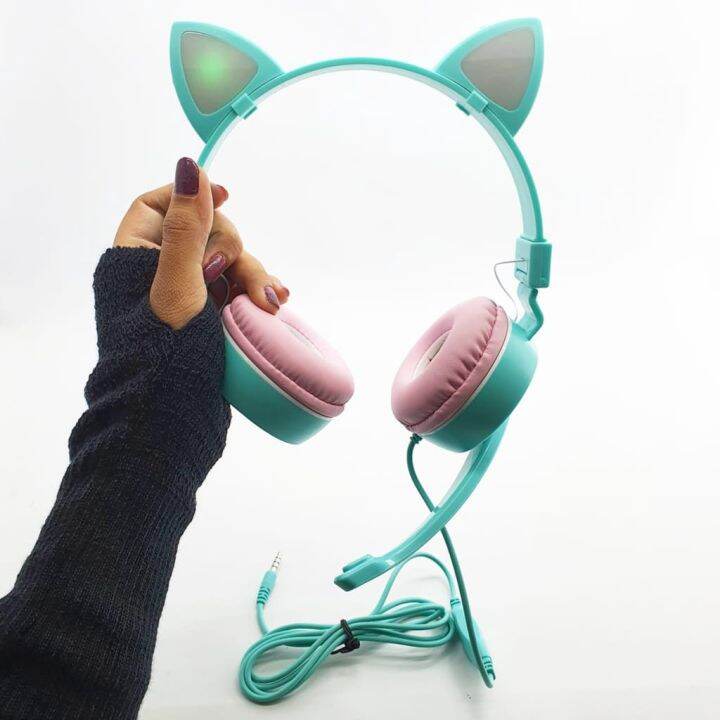 TERMURAH Headset Anak dan Dewasa Headphones/Headset Bando Kucing LED ...