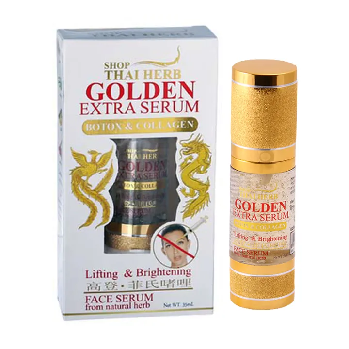 เซรั่มสำหรับผิวหน้า Golden Extra Serum Shop Thai Herb 35 ml. | Lazada.co.th
