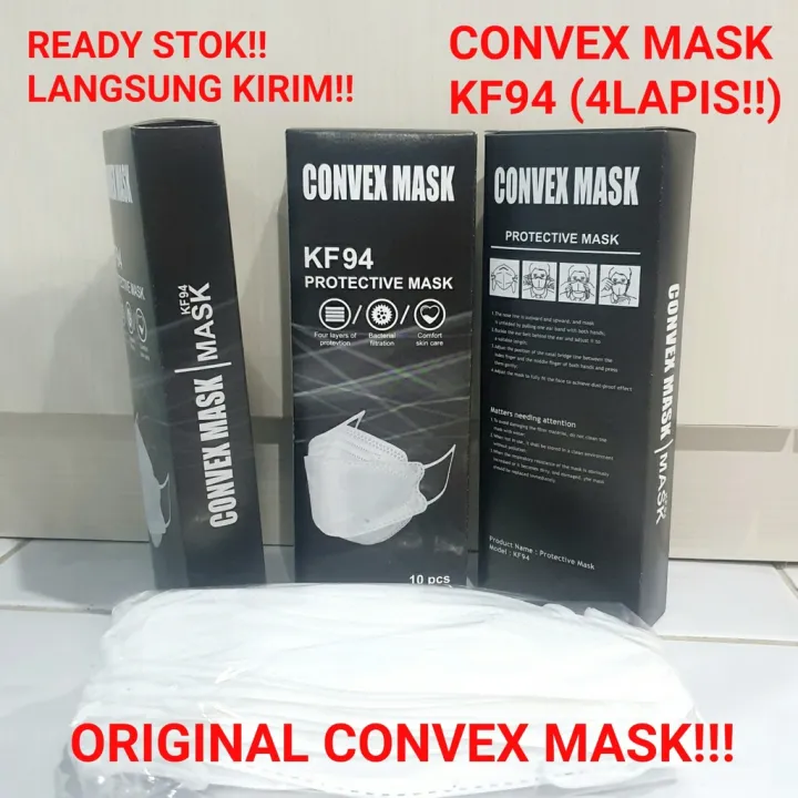 MASKER KF94 CONVEX MASK EVO KOREA SETARA SENSI 4 LAPIS KF 94 DUCKBILL ALKINDO EARLOOP 4PLY EVO ...