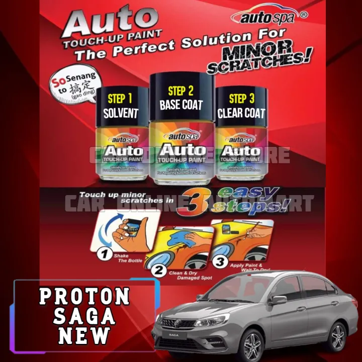 PROTON SAGA NEW/ VVT Original Autospa Touch Up Paint - Scratch Removal ...