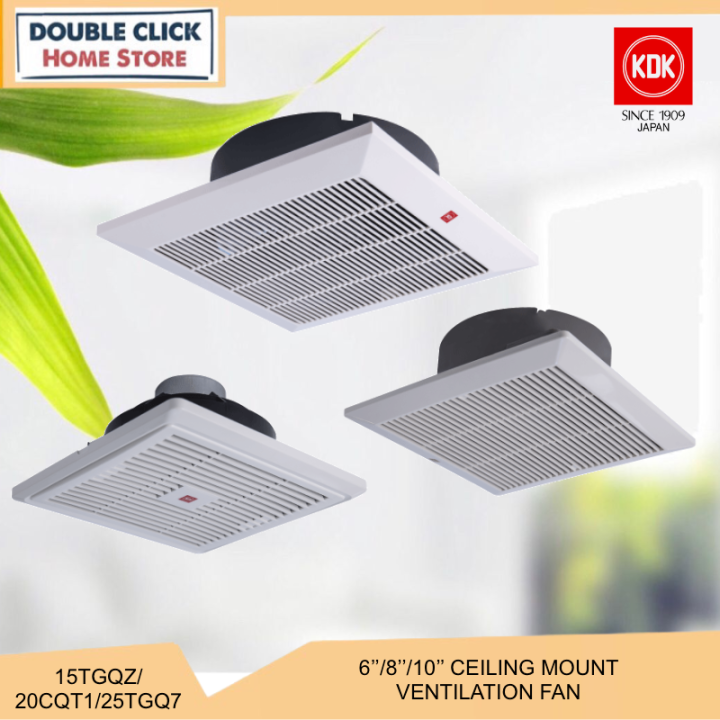 KDK 15TGQZ(6") / 20CQT1(8") / 25TGQ7(10") Ceiling Mount Ventilating Fan ...