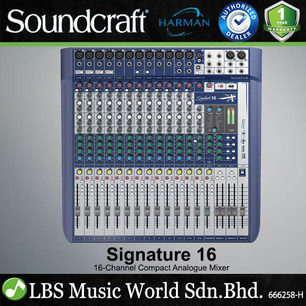 Soundcraft Signature 16 Channel Professional Audio Mixer Compact ...