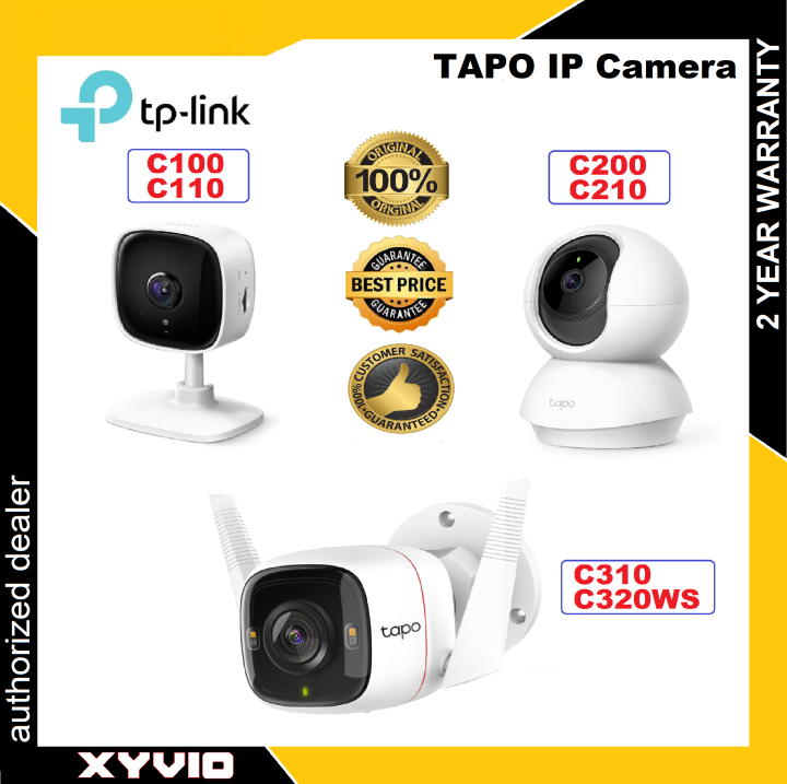 TP-LINK Tapo Wifi Camera C100 | C110 | C200 1080P | C210 3MP 2k | C310 ...