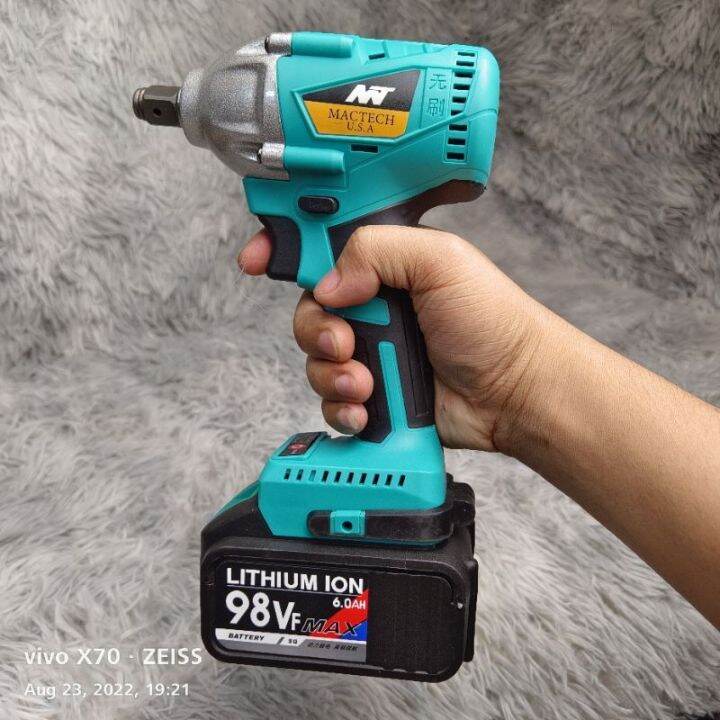 Mactech cordless impact wrench 98v 1/2 drive heavy duty (brushless) | Lazada PH