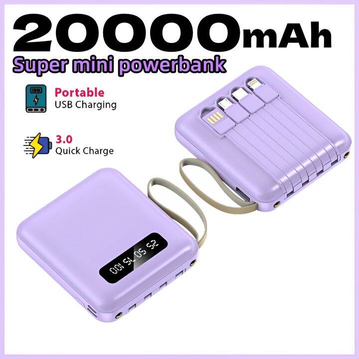 mini power bank 20000mah powerbank fast charging quick charge 3.0 with ...