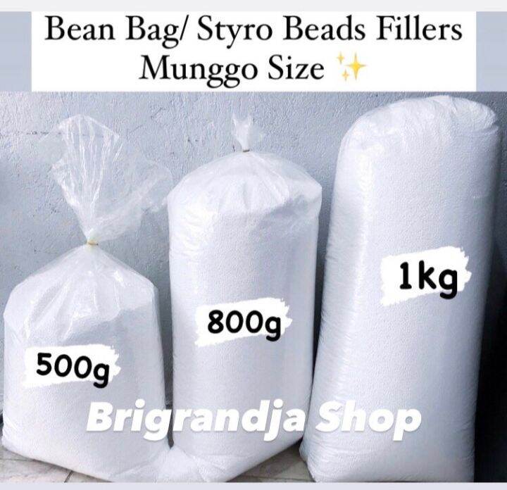 White Styro Beads for Bean Bags Bean Bag Fillers Munggo Size 500g, 800g ...