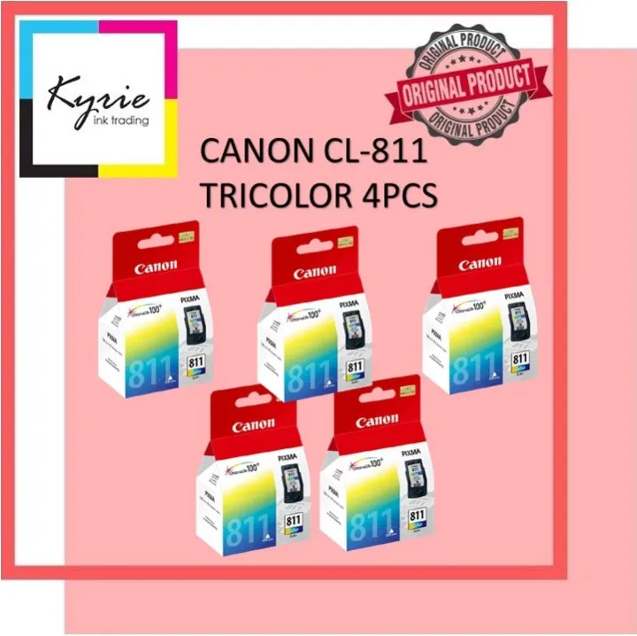Canon 811 CL-811 Tri-color Original Ink Cartridge Set of 5pcs | Lazada PH