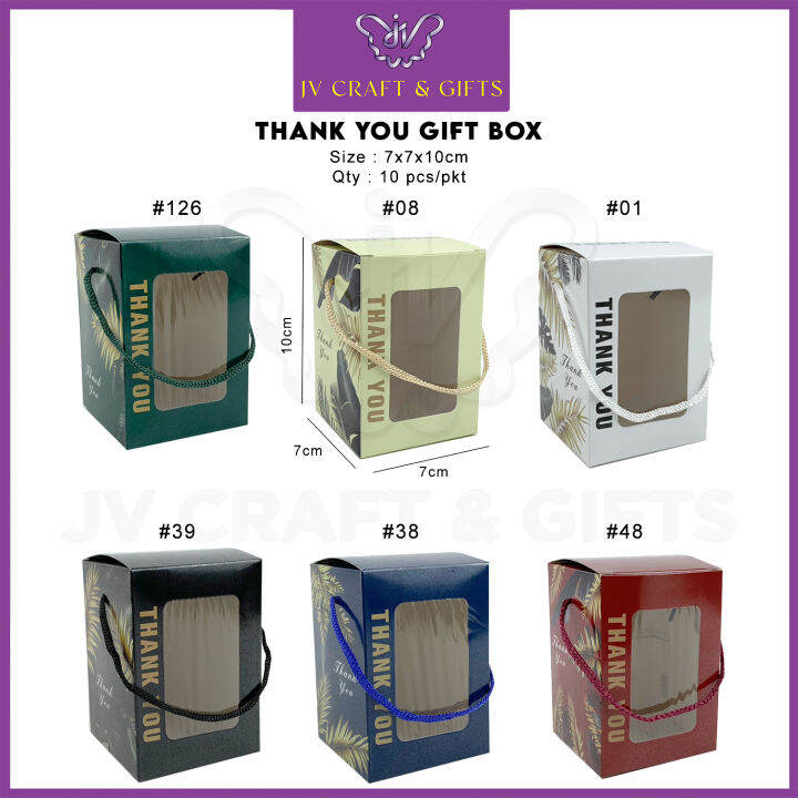 10pcs Kotak Doorgift Thank You / Gift Box with Window / Wedding ...