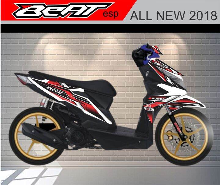STRIPING VARIASI HONDA BEAT ESP BKS STICKER STRIPING MOTOR HONDA BEAT ...