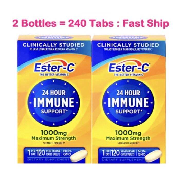 Ester C 1000mg 240 tablets twin pack (2 bottles of 120 tablets each ...