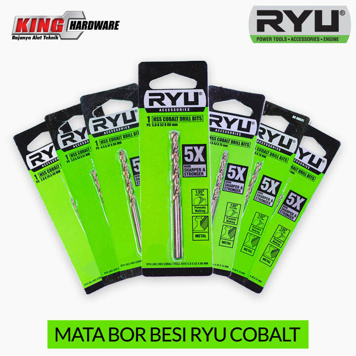 MATA BOR BESI RYU HHS COBALT 2MM SAMPAI 8MM | Lazada Indonesia