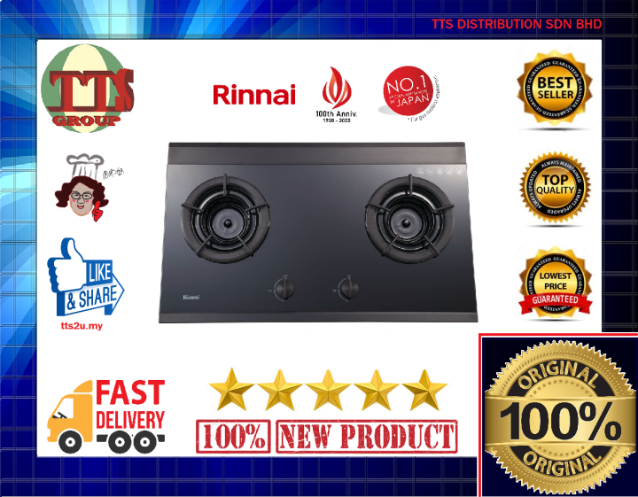 TTS-GAS STOVE RINNAI INNER-2 BURNER BUILT IN GAS HOB RB-2GI TTS DISTRIBUTION SDN BHD | Lazada