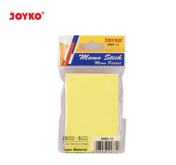 MEMO STICKY NOTE KERTAS TEMPEL MMS-12 JOYKO ALAT TULIS PERLENGKAPAN ...