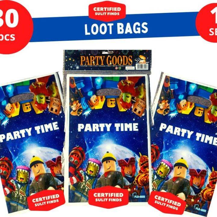 Roblox Loot Bags Loot Box Roblox Theme Party Needs on Sale Roblox ...