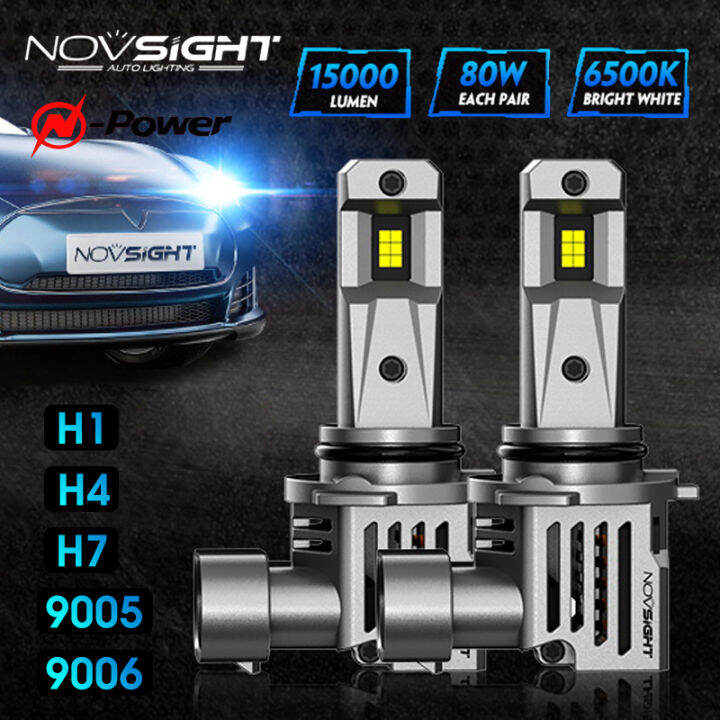 [In Stock] N-Power Novsight N66 H4 H11 9005 9006 Car LED Headlight 80W 15000LM 6500K Super ...