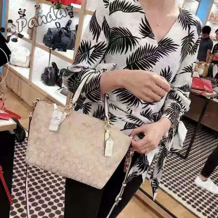 American COACH Women's dumplings bag leather shoulder sling bag handbag ...