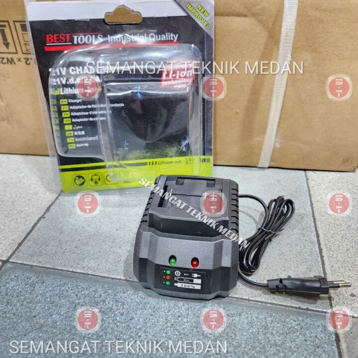 ADAPTOR CAS CHARGER BATERAI BATTERY DOCKING LXT 21V 2AH 2 AH BESTTOOLS | Lazada Indonesia