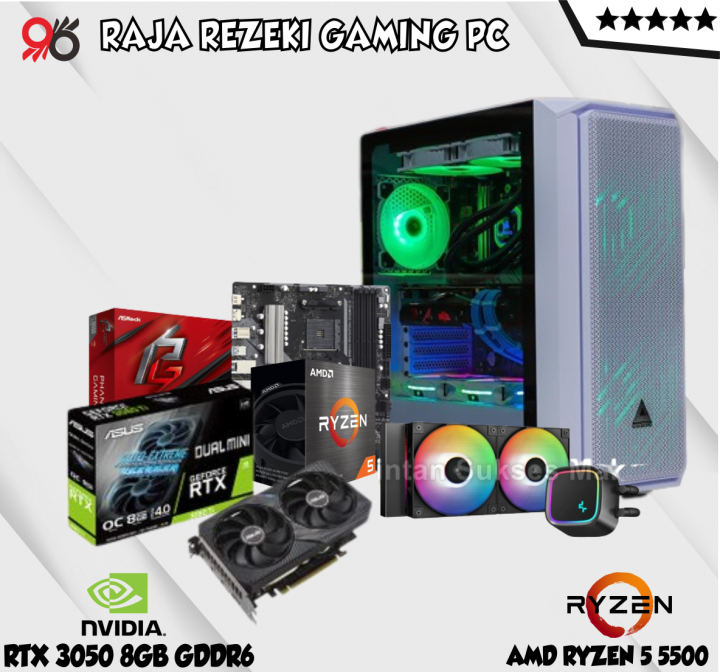 PC Rakitan Ryzen 5 5500 | RTX 3050 RTX3050 8GB - 32GB RAM | Lazada ...