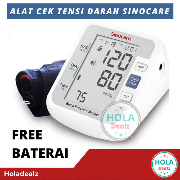 ALAT CEK TENSI DARAH DIGITAL TEKANAN DARAH SINOCARE OTOMATIS ORIGINAL ...