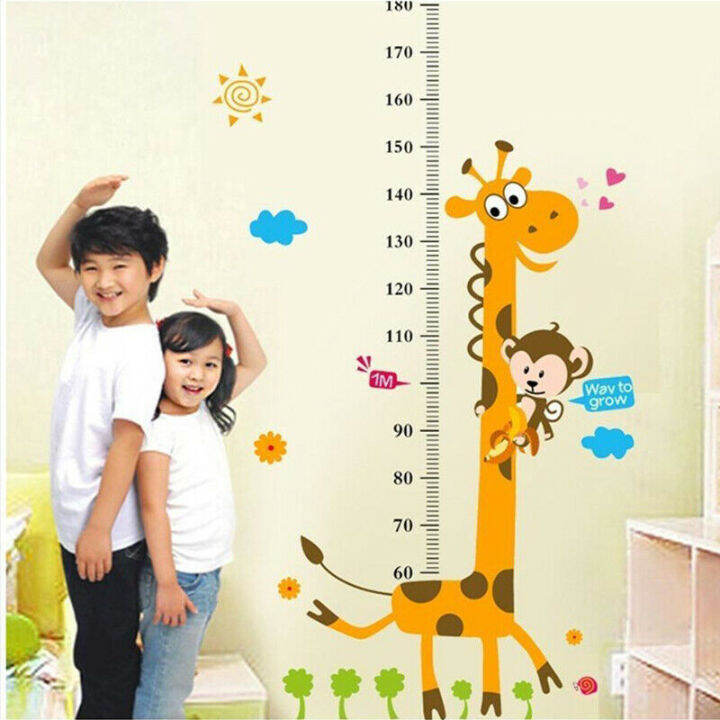 New 】 yuyeken1 Deer Height Close Wall Sticker Kids Room Bedroom Baby ...