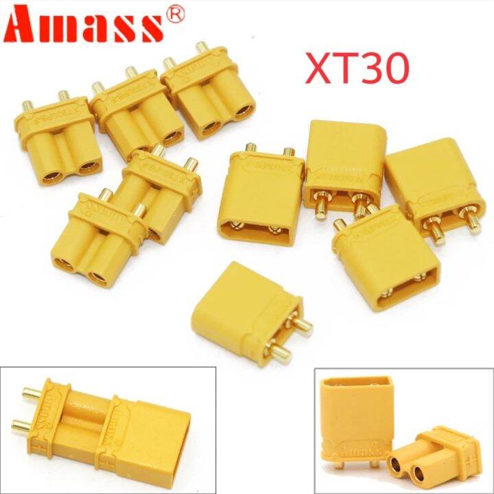 Amass XT30 100% Original Amass 5 คู่ 10 ชิ้น ขั้วต่อแบต แบตเตอรี่ RC ...