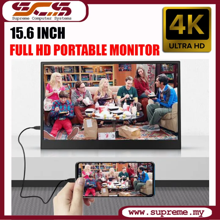 Monitor Portable Screen 15.6" 4K IPS Screen FHD Portable LED display ...