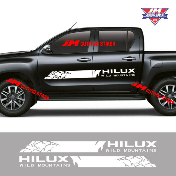 Stiker mobil toyota hilux cutting stiker double cabin mobil hilux ...