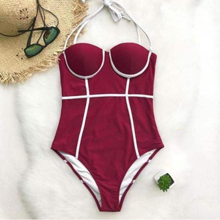 Vampire Nathalia Lining Design One Piece Swimsuit 1A0007 | Lazada PH