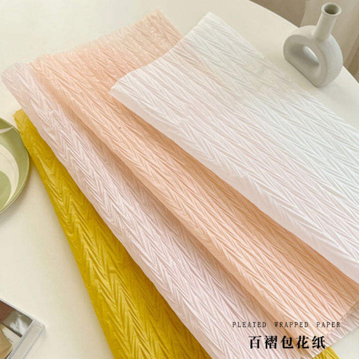 40cm*55cm Pleated yarn flower packaging pleated paper V-shaped non ...