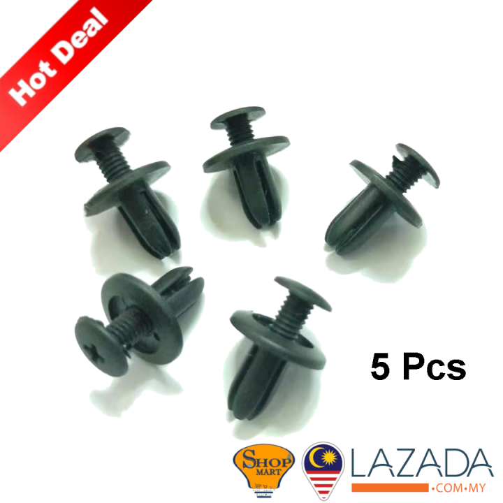 Car Plastic 8mm Scrivet Screw Clips Fit Door Boot Trim Panels Bumper ...