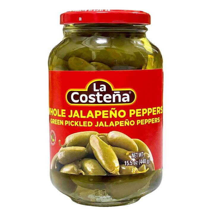 La Costena Green Pickled Whole Jalapeños Peppers Jar, 440g | Lazada