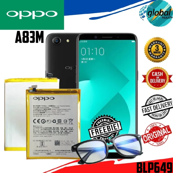 Oppo A83M Battery Original Model BLP649 Capacity (3180mAh) with Free ...