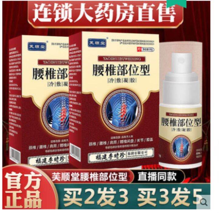 Li Shizhen Fushuntang Lumbar Spine Type Cold Compress Gel Low Back Pain ...