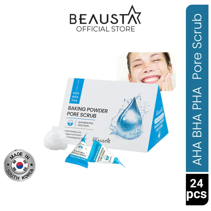 BEAUSTA AHA BHA PHA Baking Powder Pore Scrub 24pcs/7g | Lazada PH