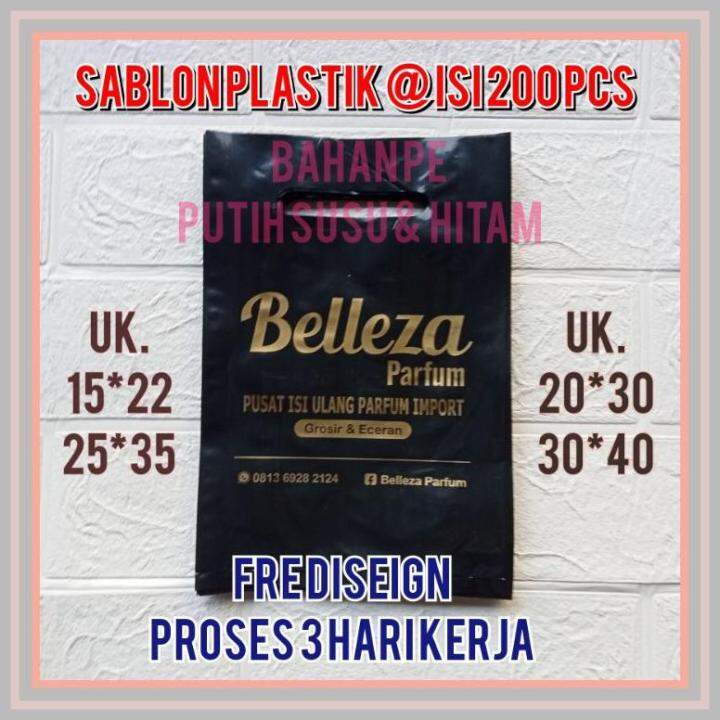 plastik sablon merek toko,sablon custom,sablon merek sendiri | Lazada ...