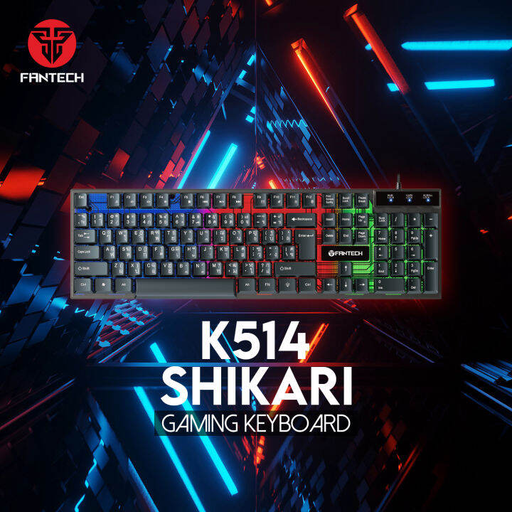 FANTECH คีย์บอร์ดเกมมิ่ง Semi Mechanical ไฟ RGB Gaming Keyboard รุ่น K514 | Lazada.co.th