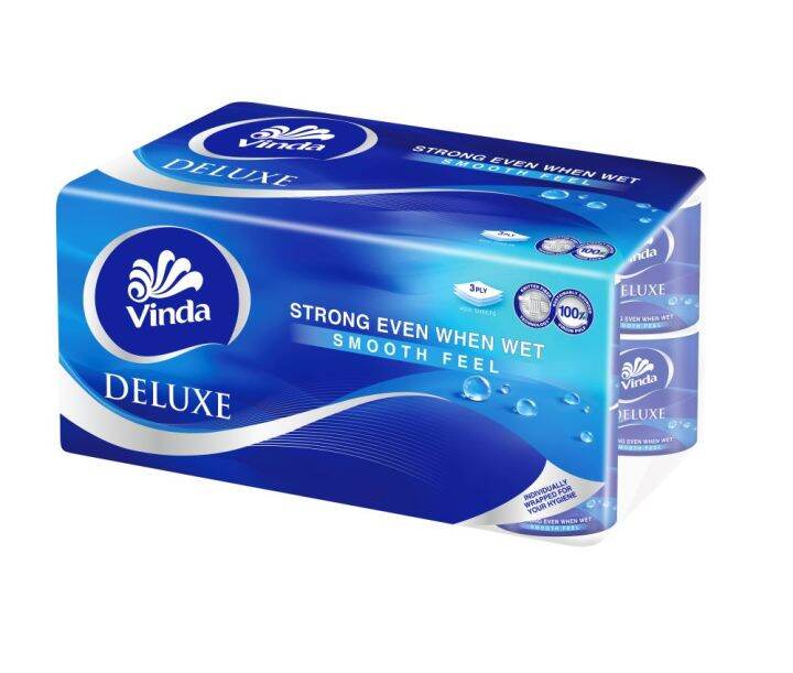 VINDA Deluxe Smooth Feel 3ply Tissue Roll 250pulls x 16 | Lazada PH
