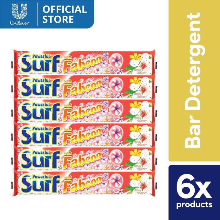 Surf Laundry Bar Detergent Cherry Blossom 360g Bar 6x | Lazada PH