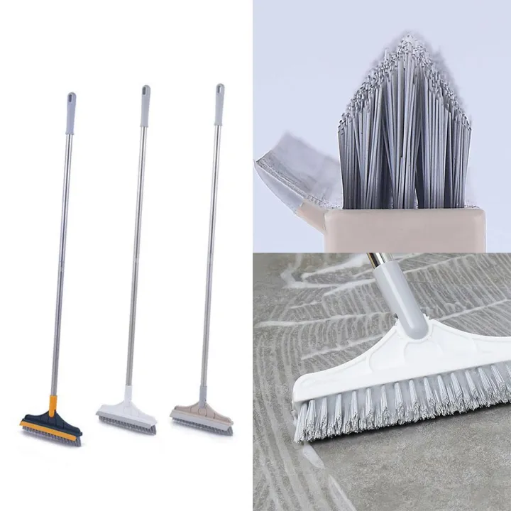 Triangular head scraper bathroom brush with long handle dead corner no ...
