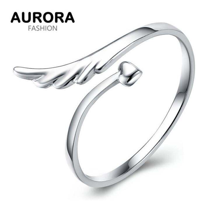AURORA 925 Silver Angel Wings Adjustable Ring JZ019 | Lazada PH